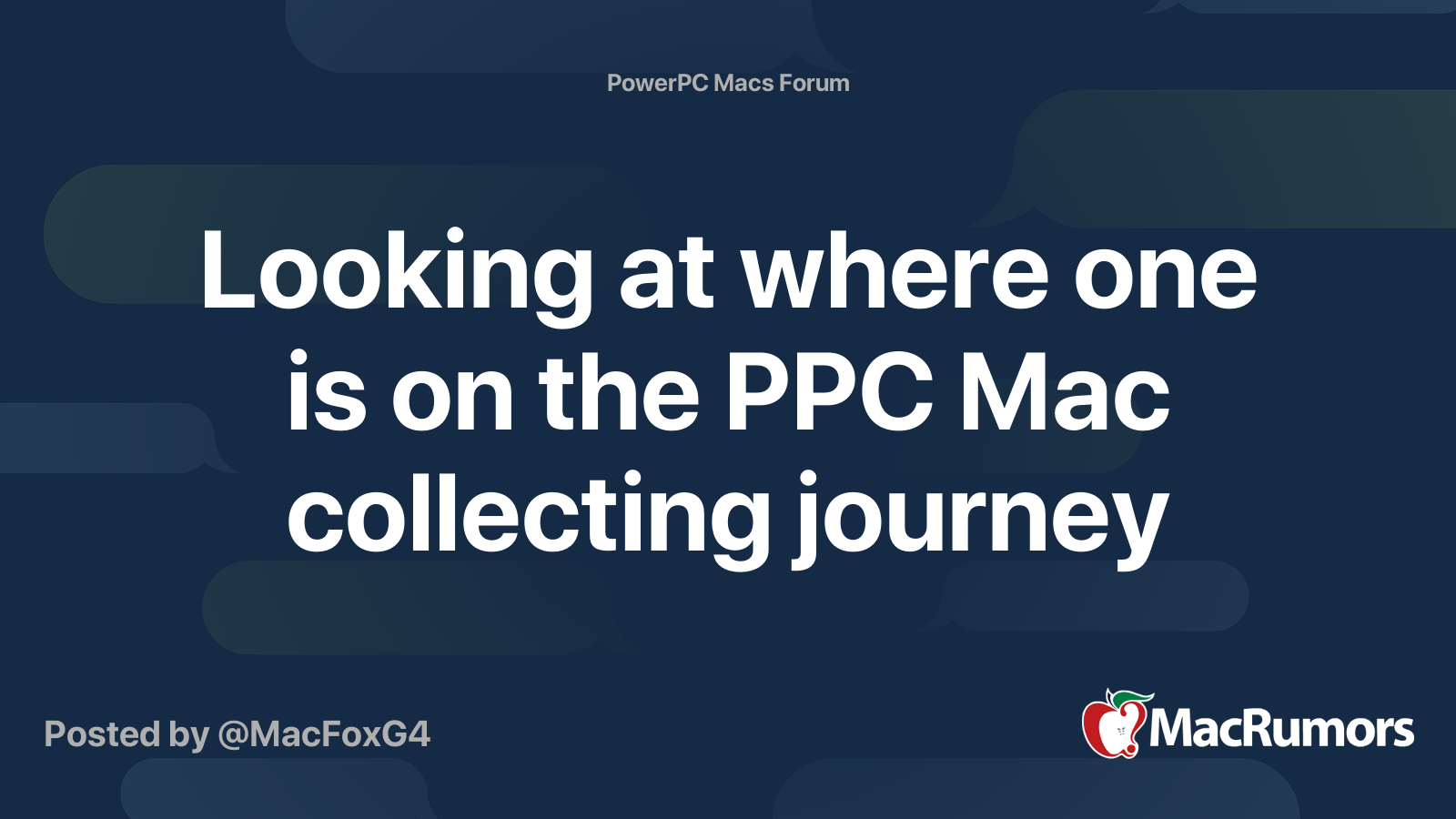 Looking at where one is on the PPC Mac collecting journey | MacRumors ...