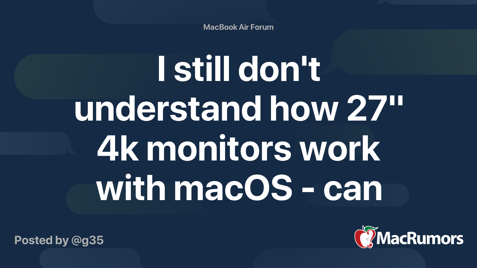 I still don't understand how 27" 4k monitors work with macOS - can someone explain it to me ...