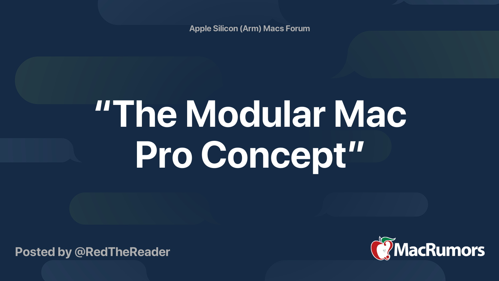 “The Modular Mac Pro Concept” | MacRumors Forums