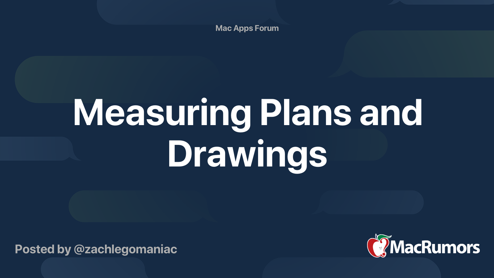 Measuring Plans and Drawings | MacRumors Forums