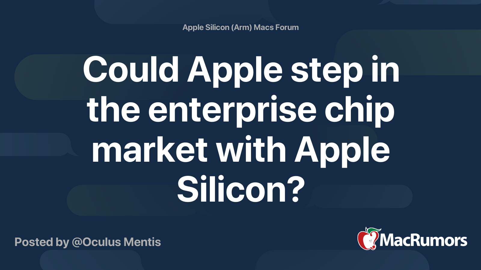 Could Apple step in the enterprise chip market with Apple Silicon? | MacRumors Forums