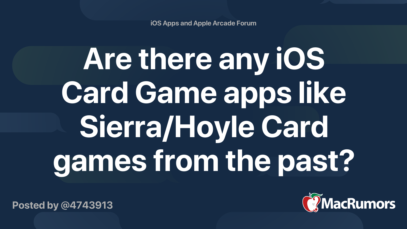 Are there any iOS Card Game apps like Sierra/Hoyle Card games from the ...