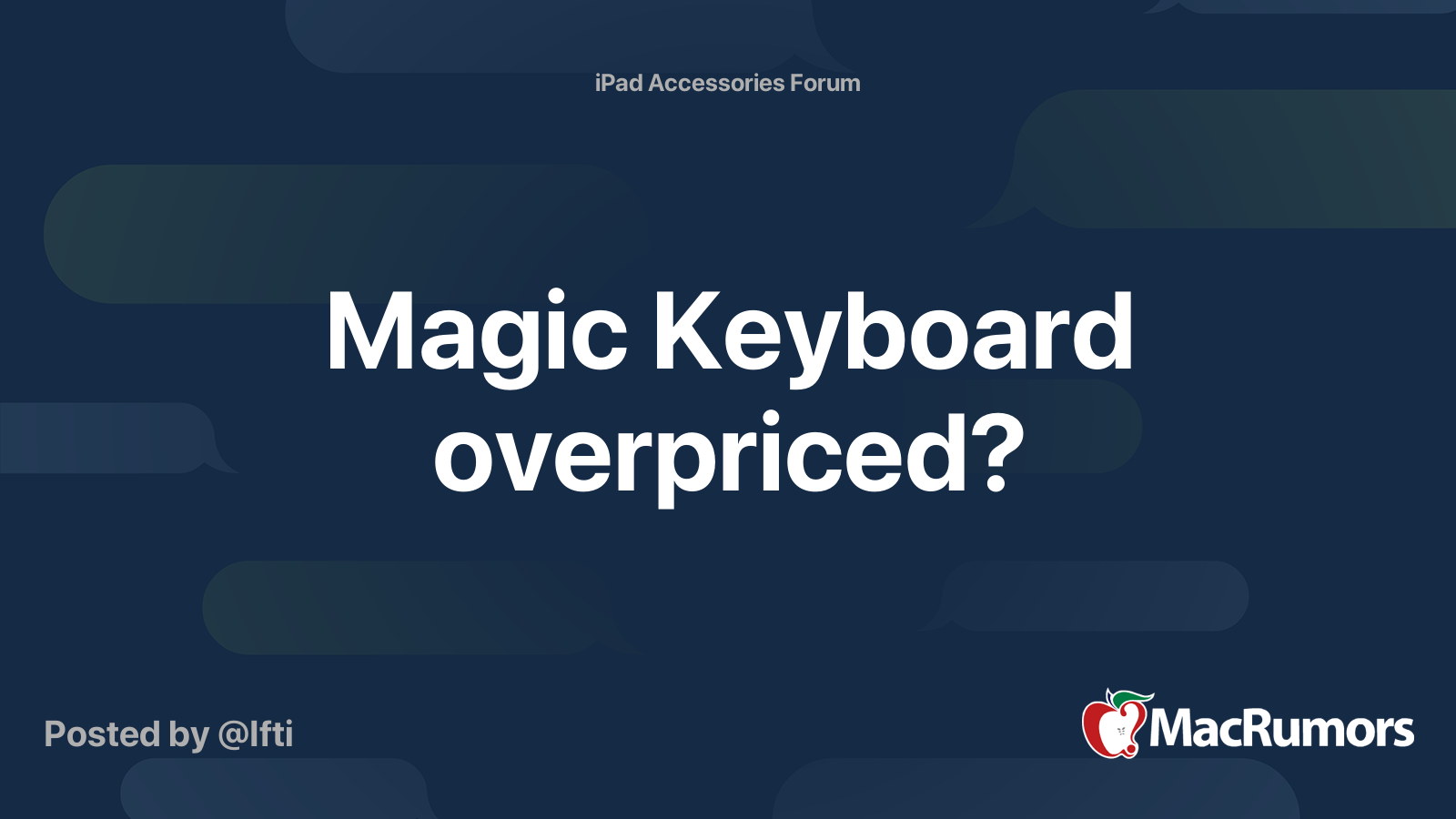 Magic Keyboard overpriced? | MacRumors Forums
