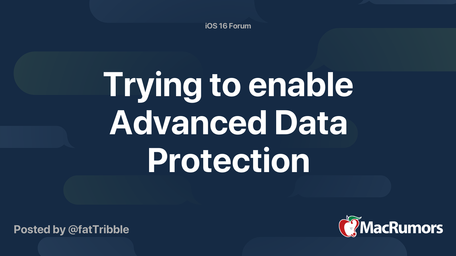 Trying to enable Advanced Data Protection | MacRumors Forums