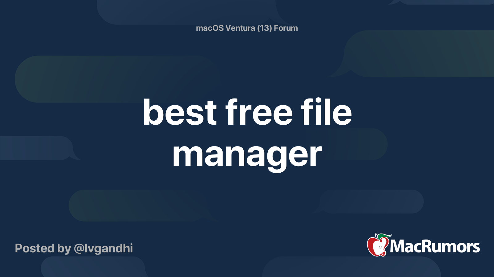 best free file manager | MacRumors Forums