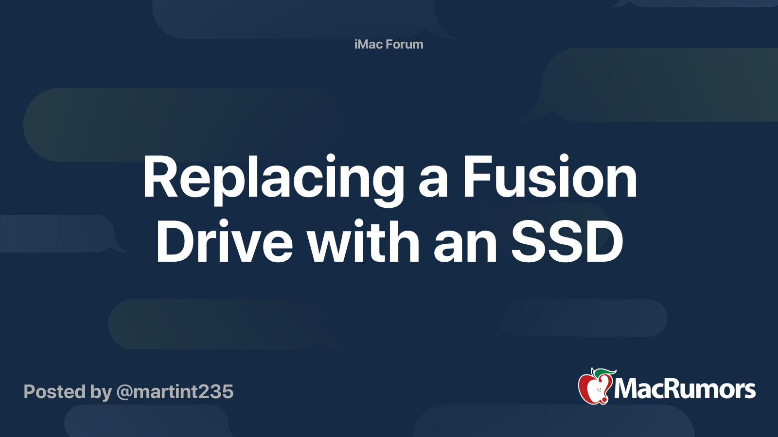 Replacing a Fusion Drive with an SSD | MacRumors Forums