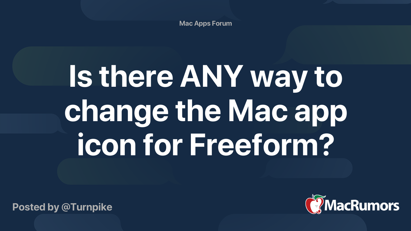 Is there ANY way to change the Mac app icon for Freeform? | MacRumors ...