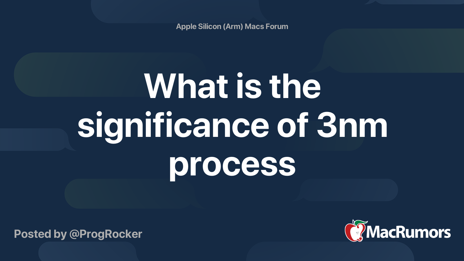 What is the significance of 3nm process | MacRumors Forums
