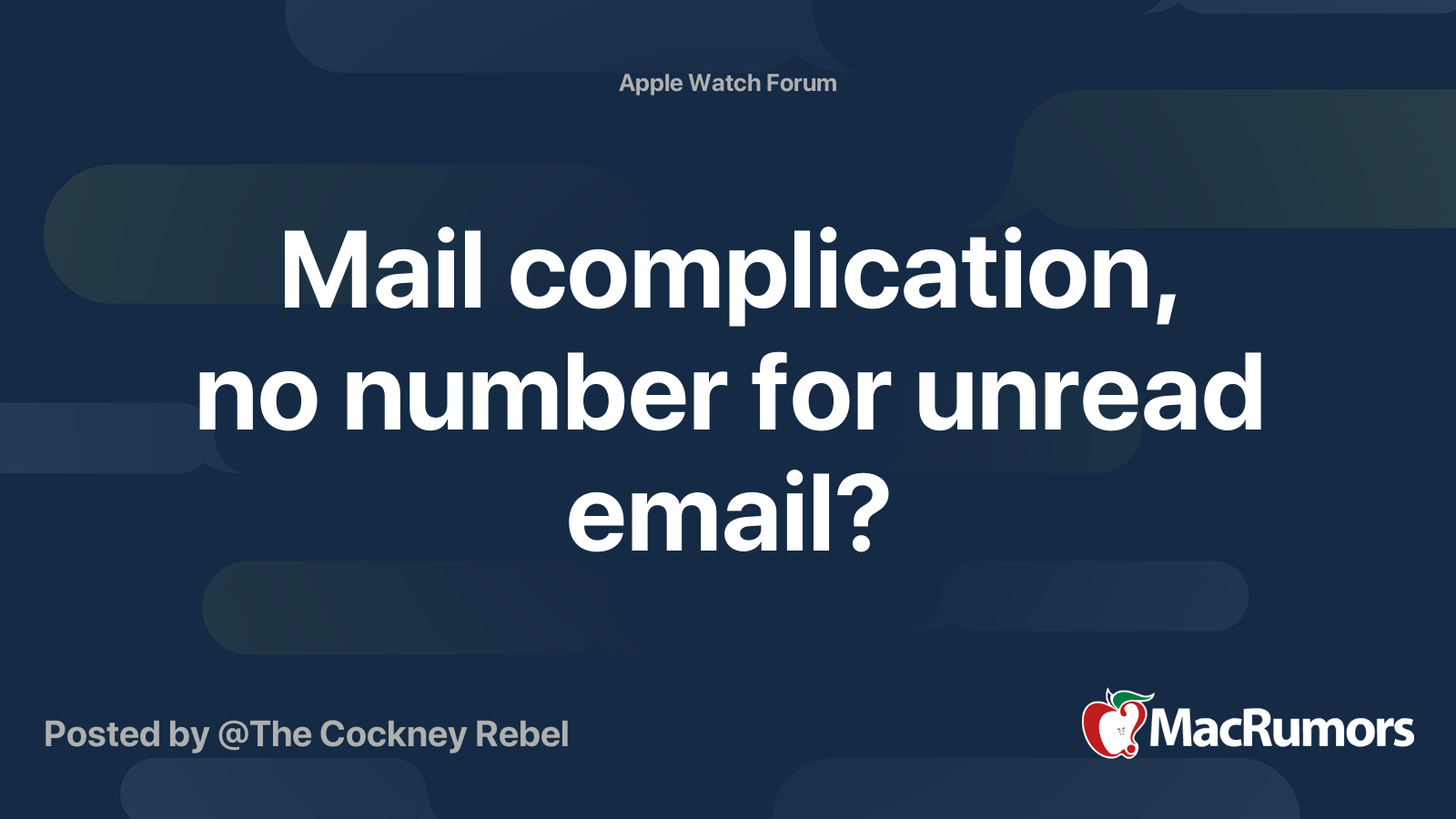 Mail complication, no number for unread email? | MacRumors Forums