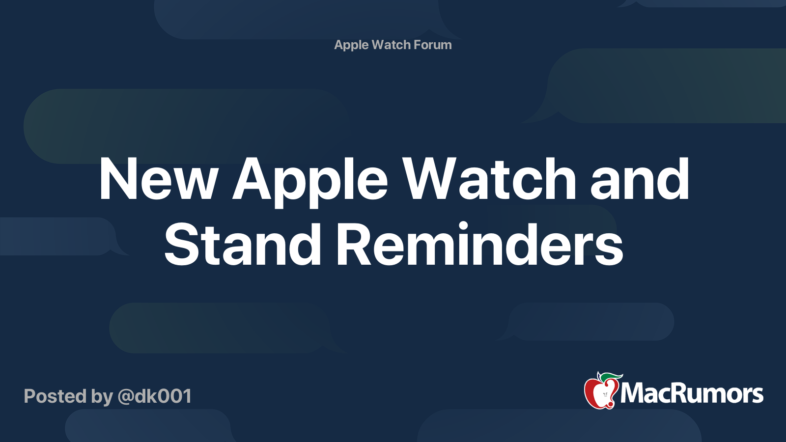 New Apple Watch and Stand Reminders | MacRumors Forums
