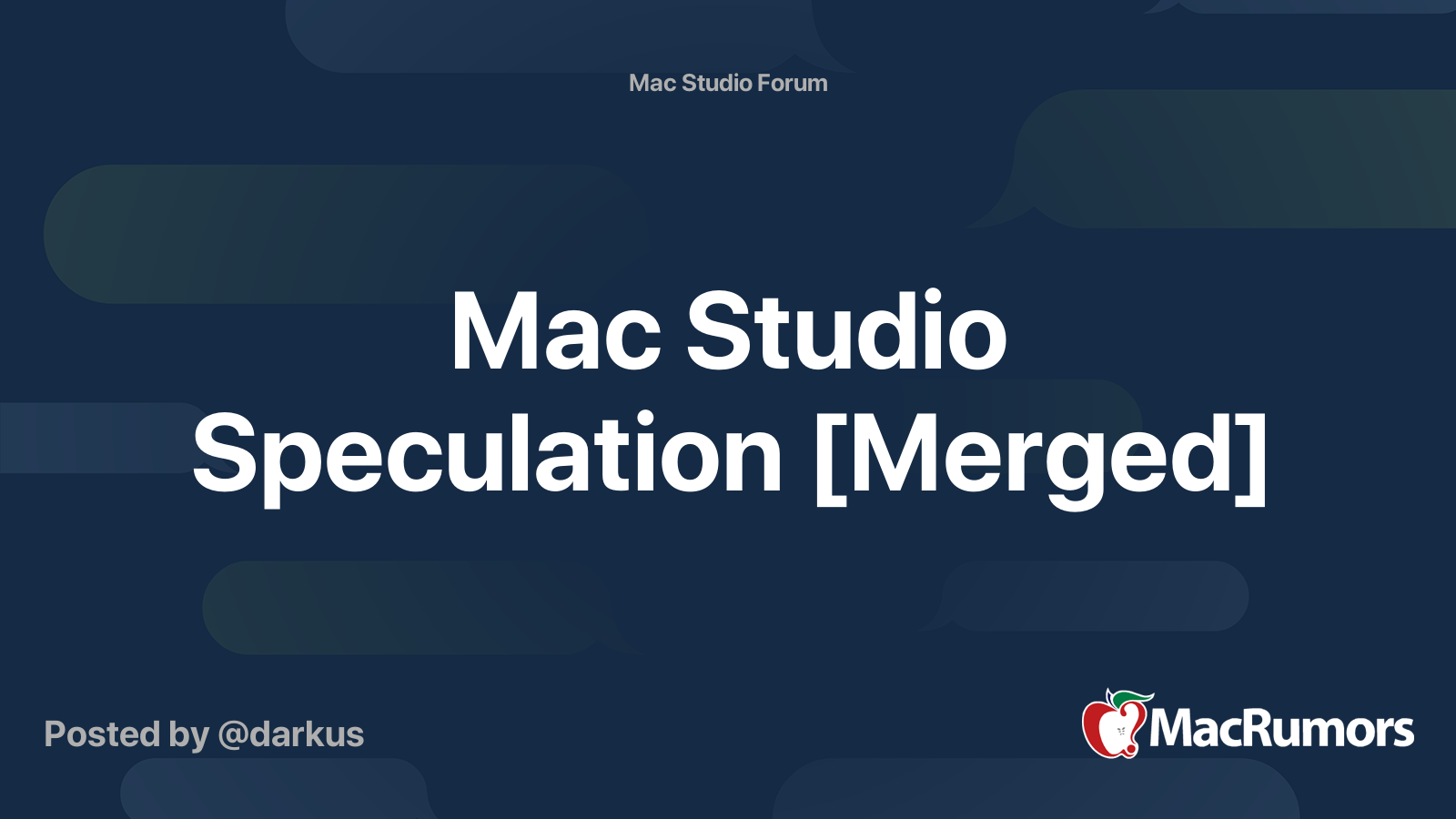 Mac Studio Speculation [Merged] | MacRumors Forums