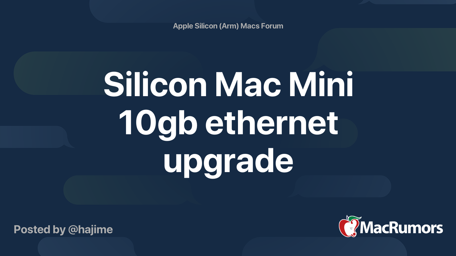 Silicon Mac Mini 10gb Ethernet Upgrade Macrumors Forums
