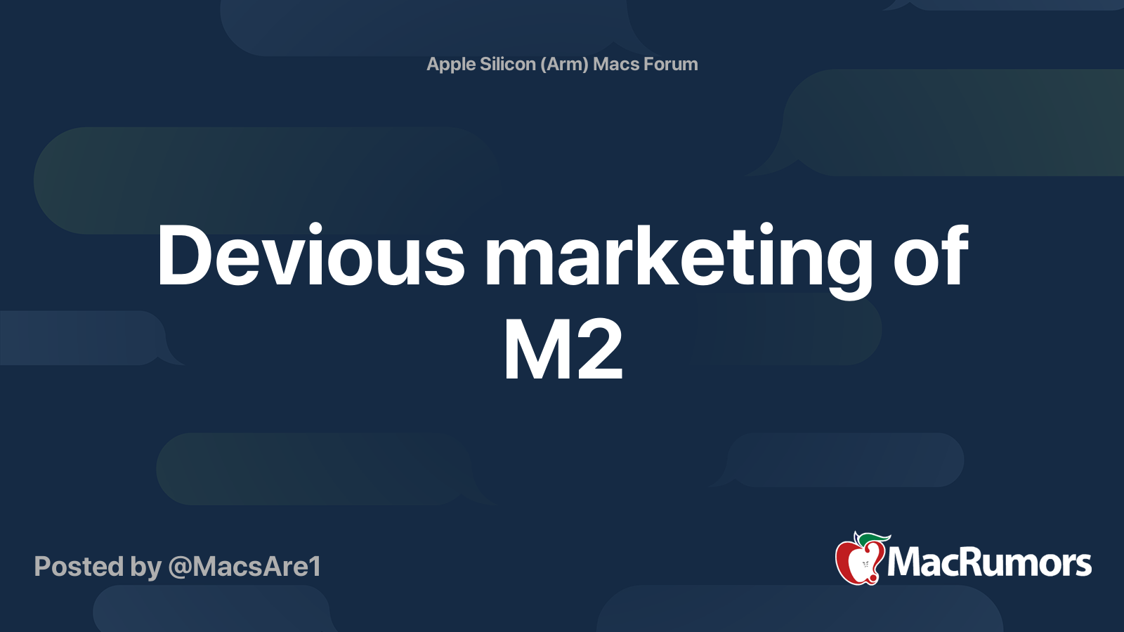 Devious marketing of M2 | MacRumors Forums