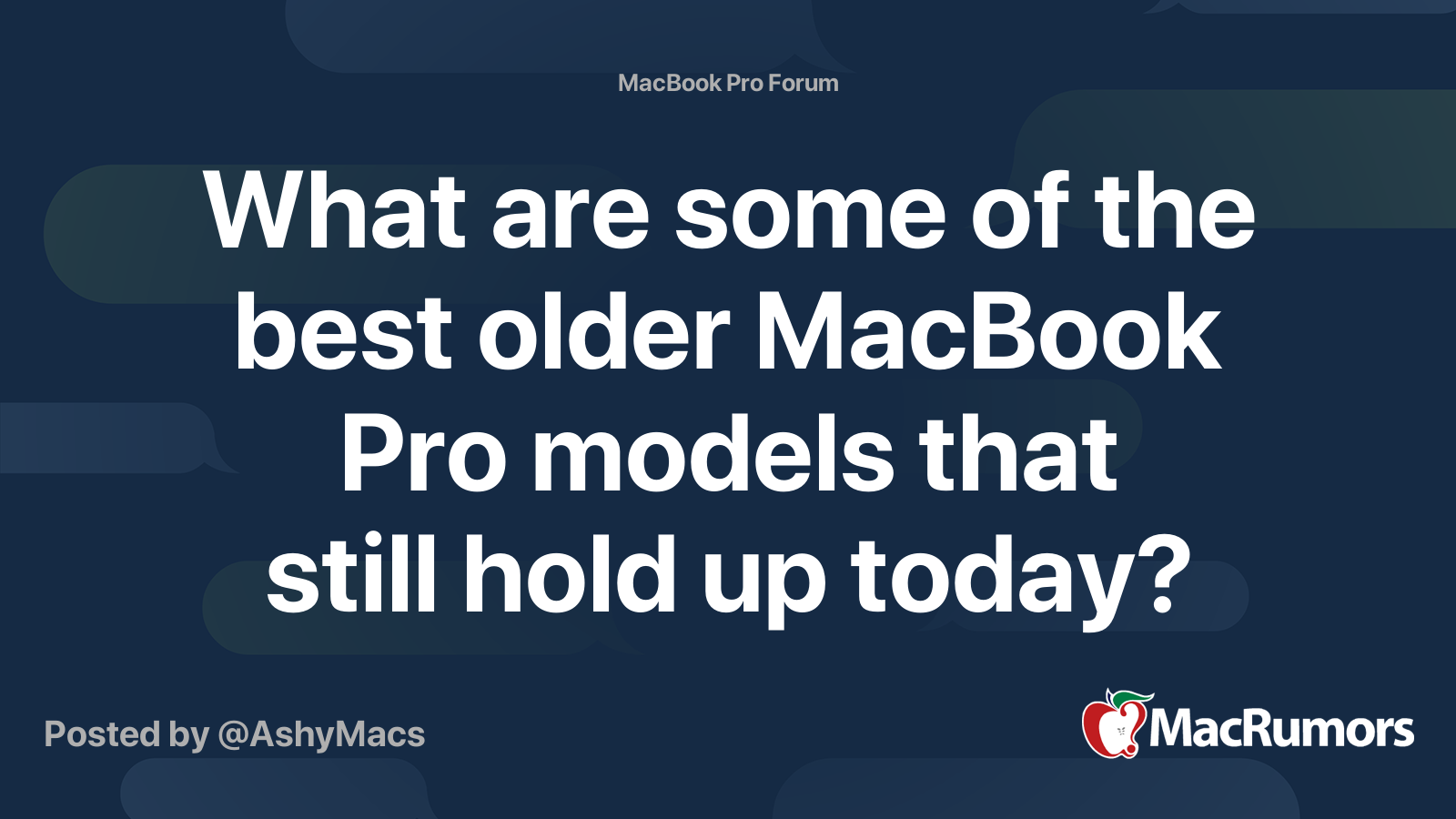 What are some of the best older MacBook Pro models that still hold up ...