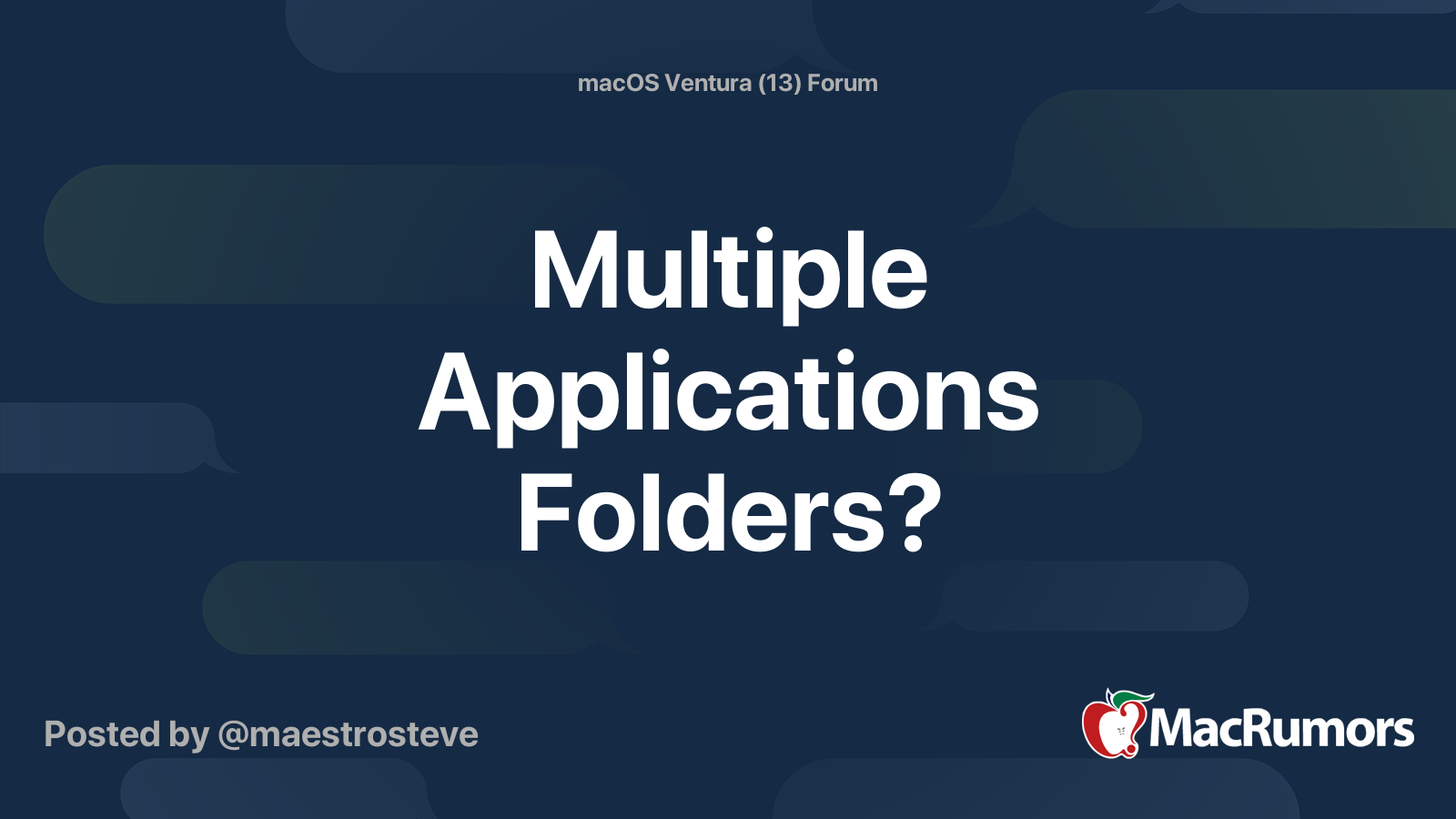 Multiple Applications Folders? | MacRumors Forums