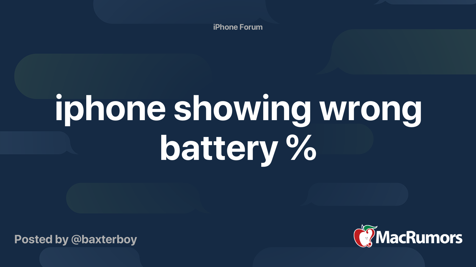 iphone showing wrong battery % | MacRumors Forums