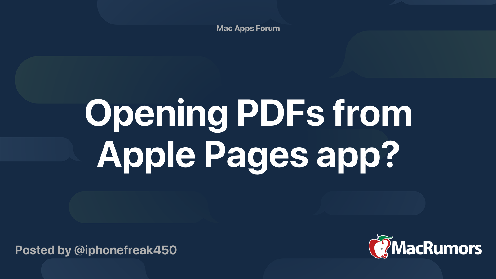 Opening PDFs from Apple Pages app? | MacRumors Forums
