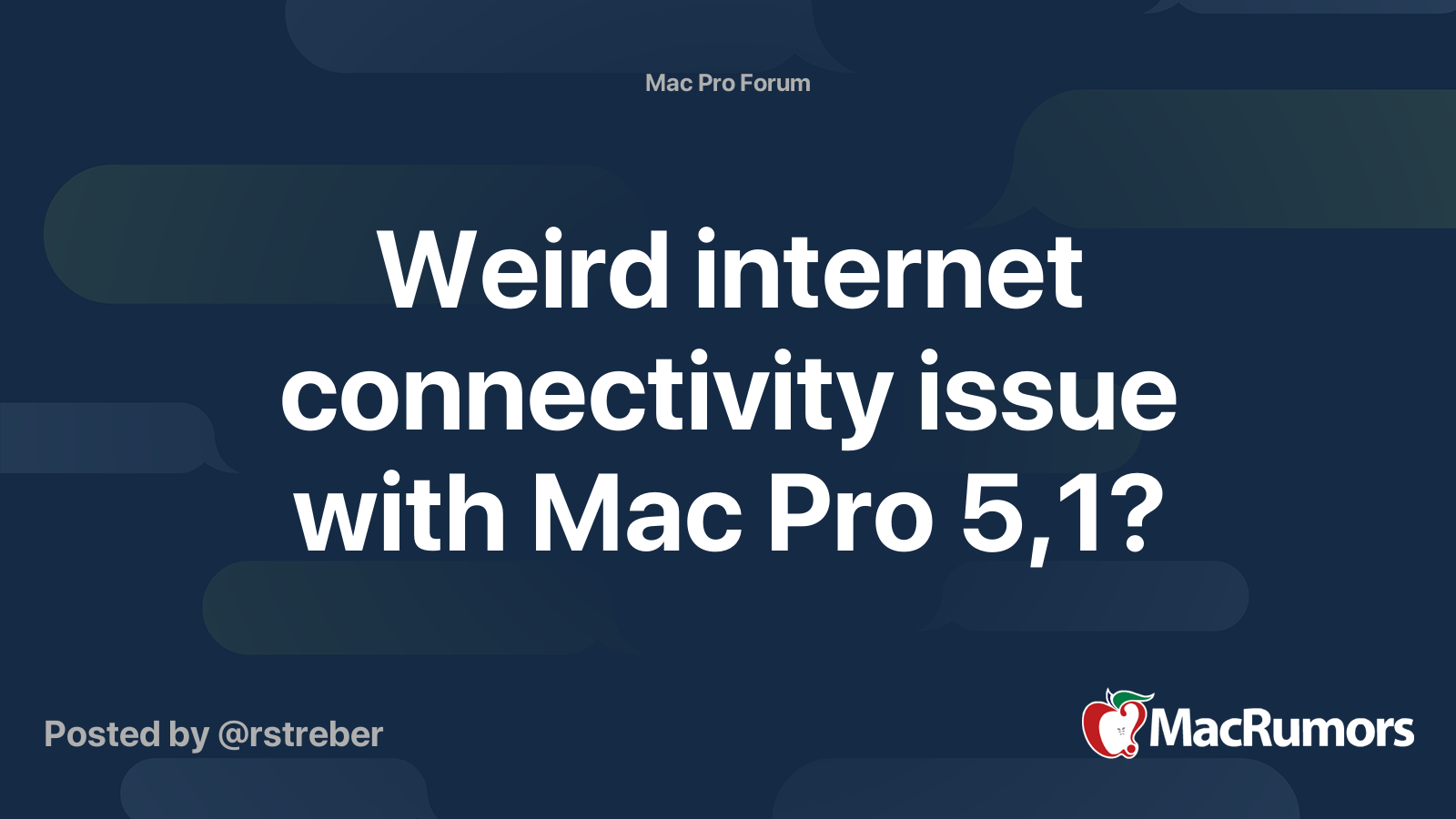 Weird internet connectivity issue with Mac Pro 5,1? | MacRumors Forums