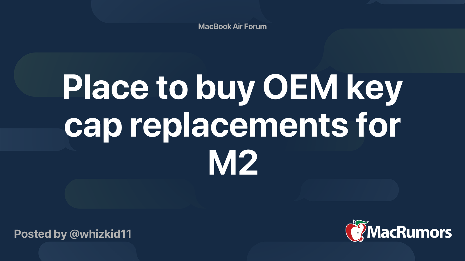 Place to buy OEM key cap replacements for M2 | MacRumors Forums
