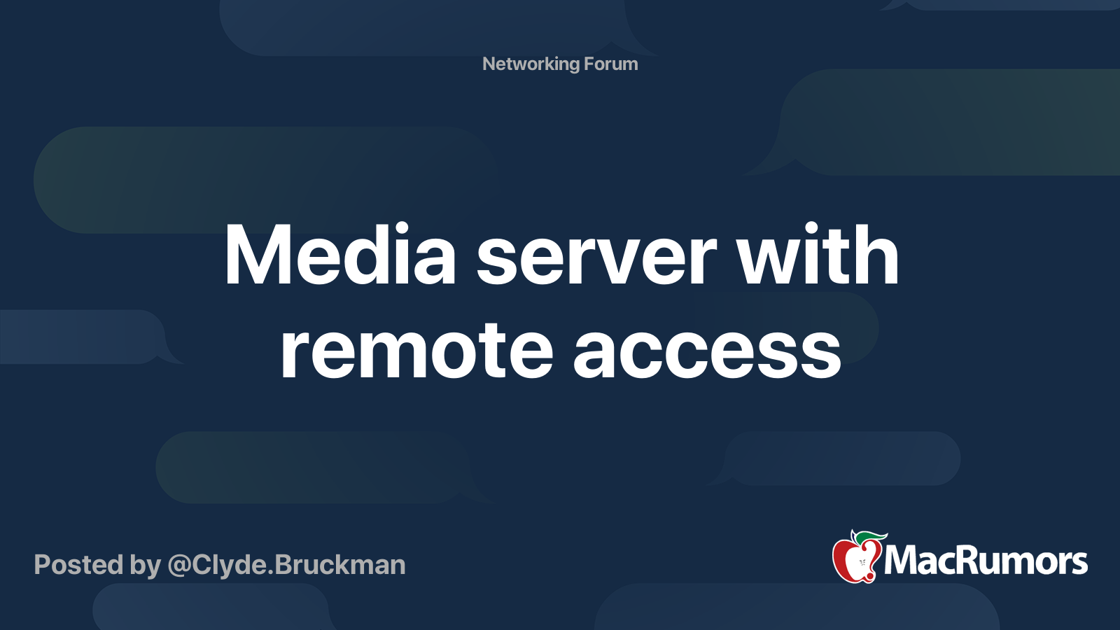 Media server with remote access | MacRumors Forums
