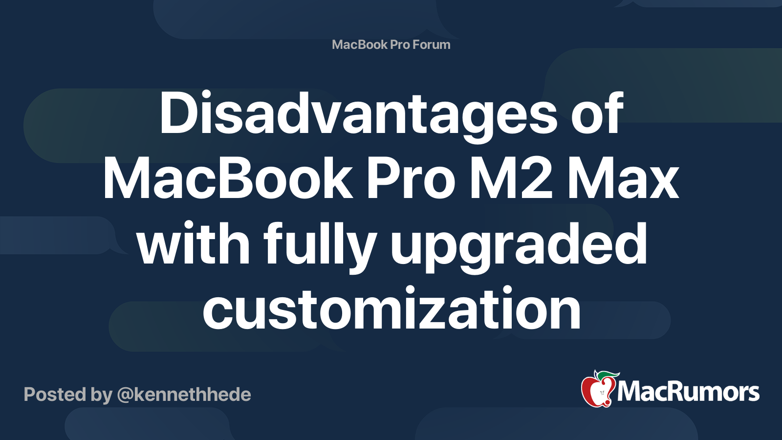 Disadvantages of MacBook Pro M2 Max with fully upgraded customization ...