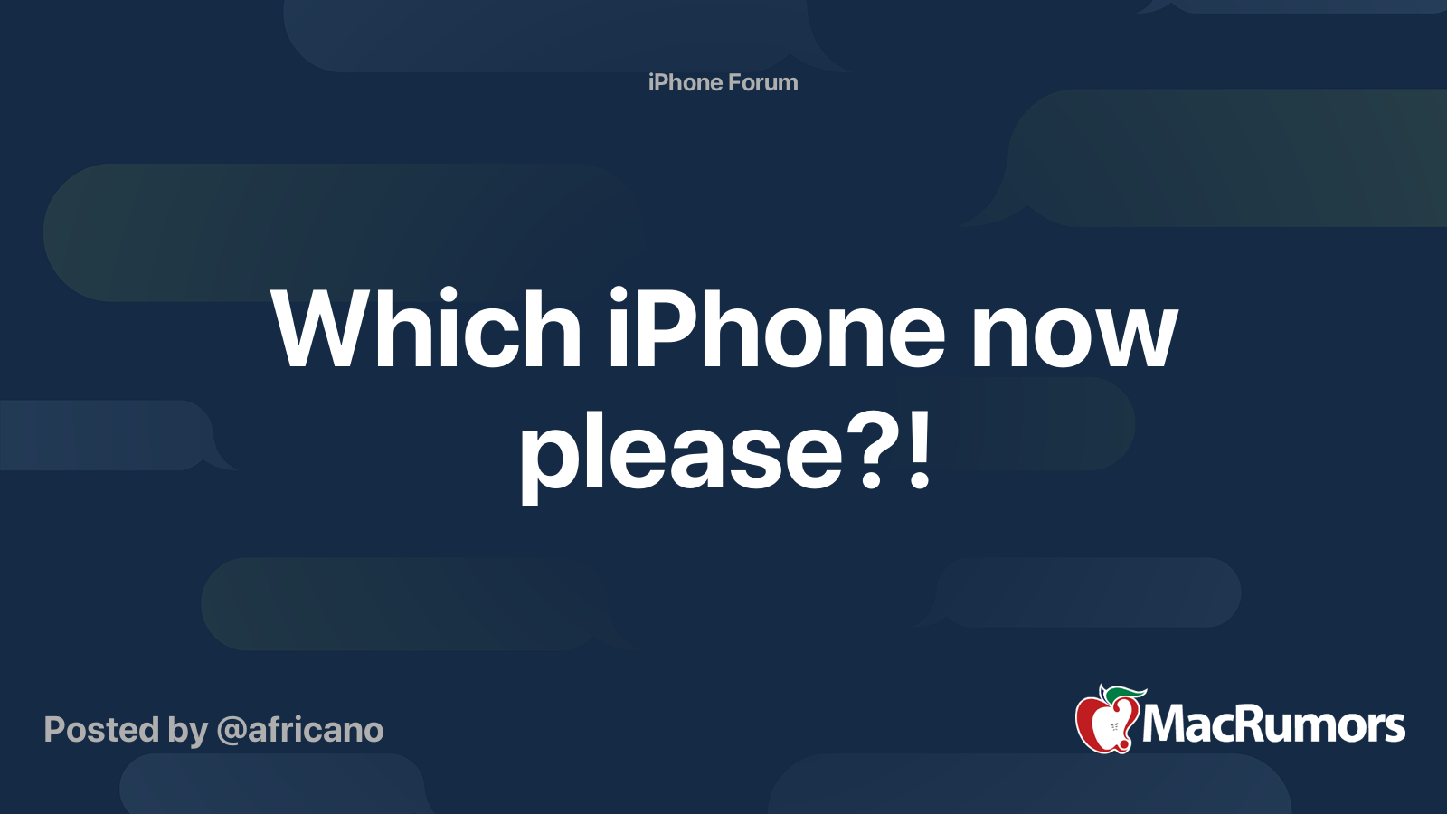 Which iPhone now please?! | MacRumors Forums