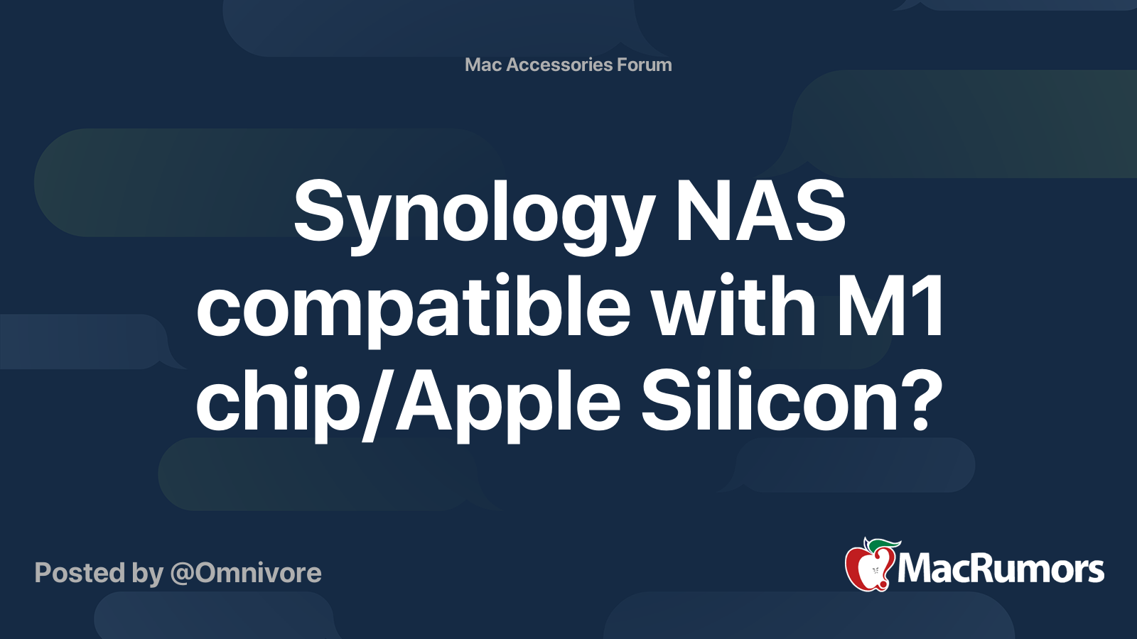 Synology NAS compatible with M1 chip/Apple Silicon? | MacRumors Forums