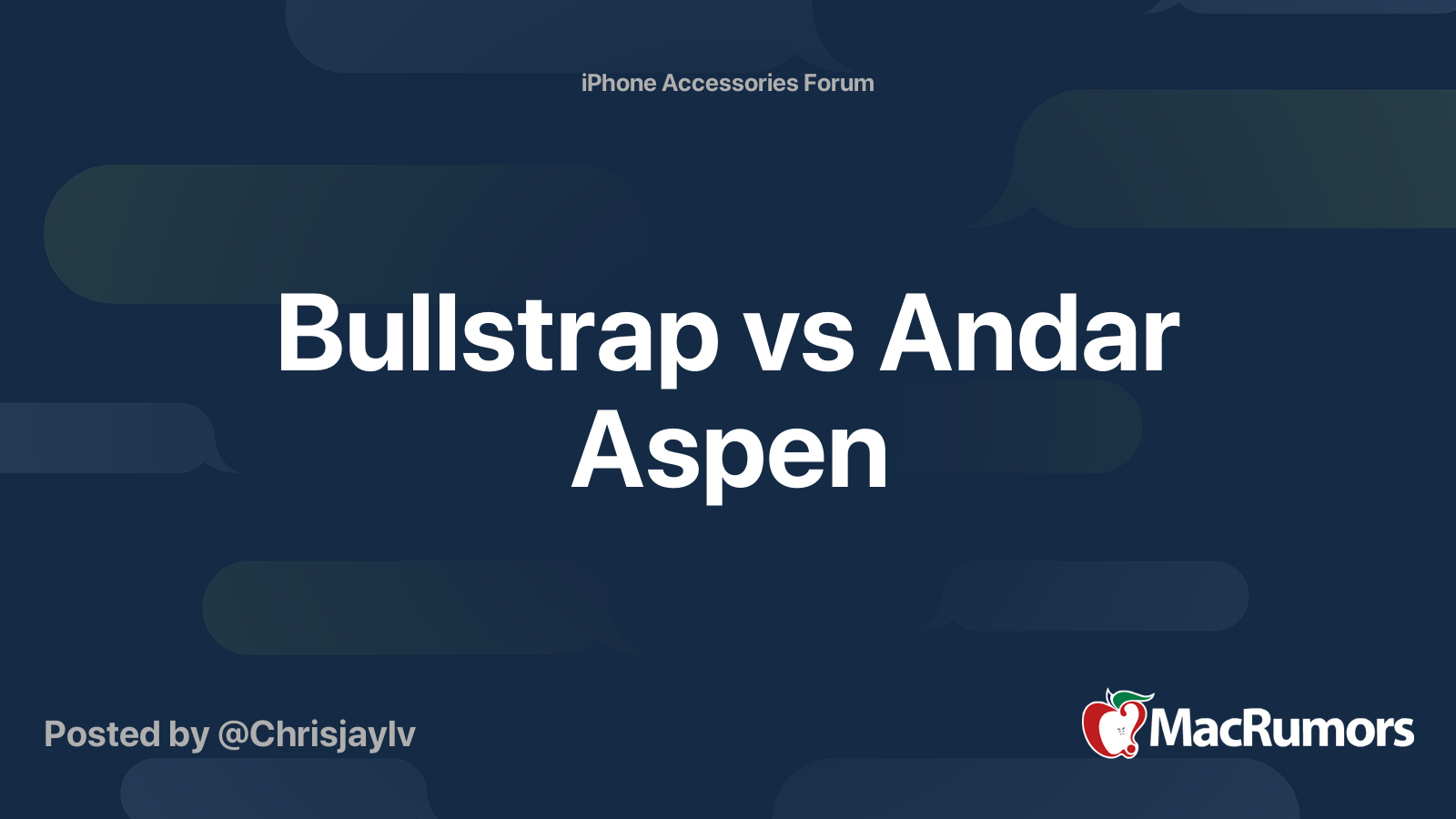 Bullstrap vs Andar Aspen | MacRumors Forums
