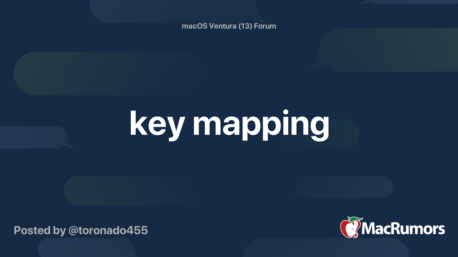 key mapping | MacRumors Forums