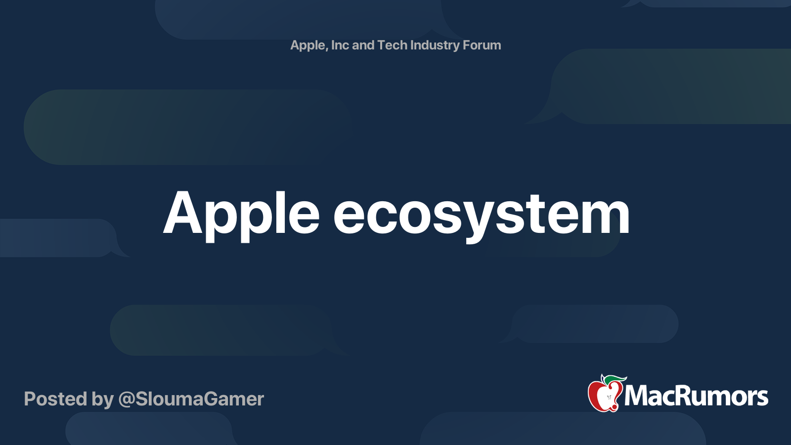 Apple ecosystem | MacRumors Forums