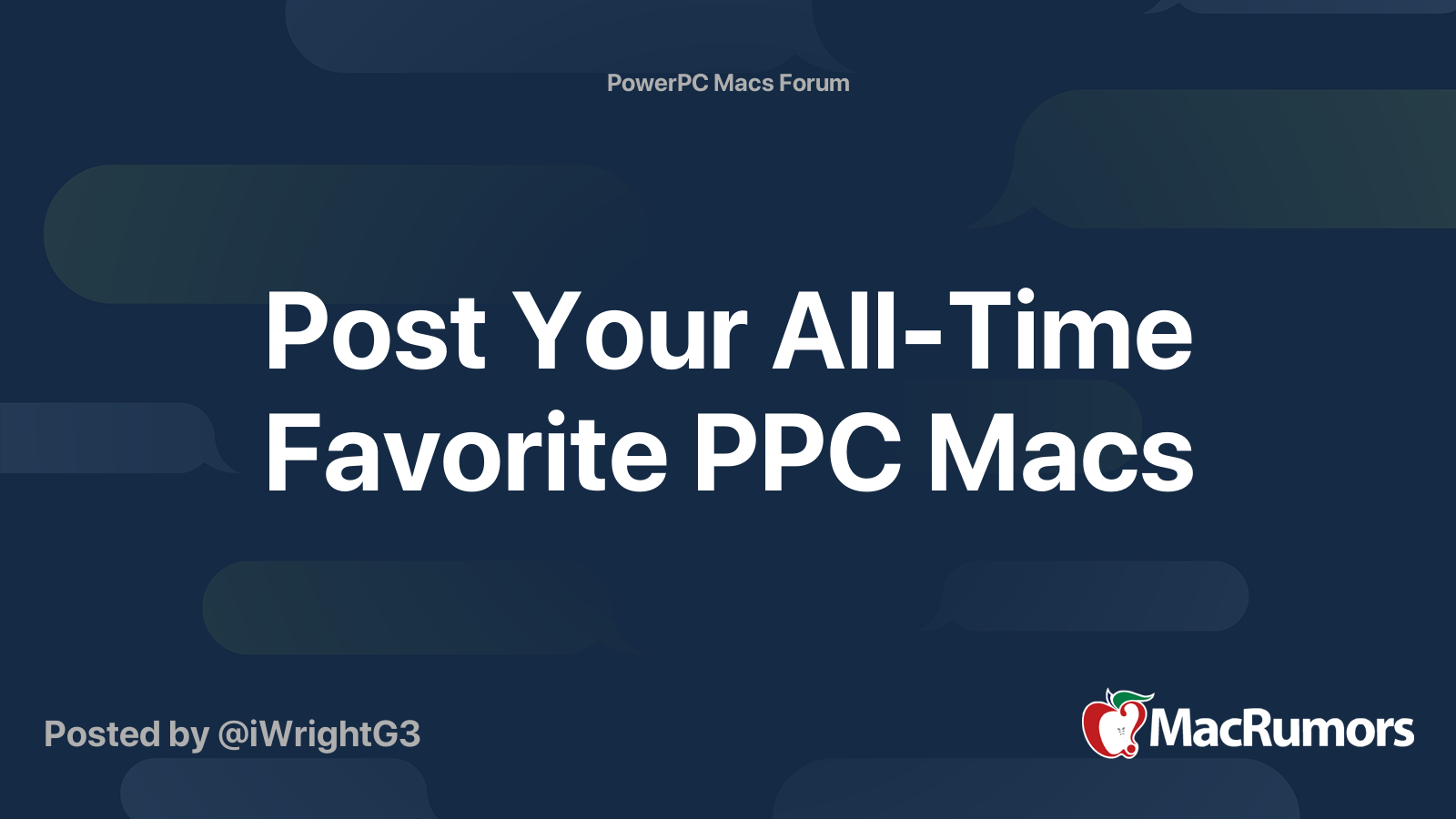 Post Your All-Time Favorite PPC Macs | MacRumors Forums