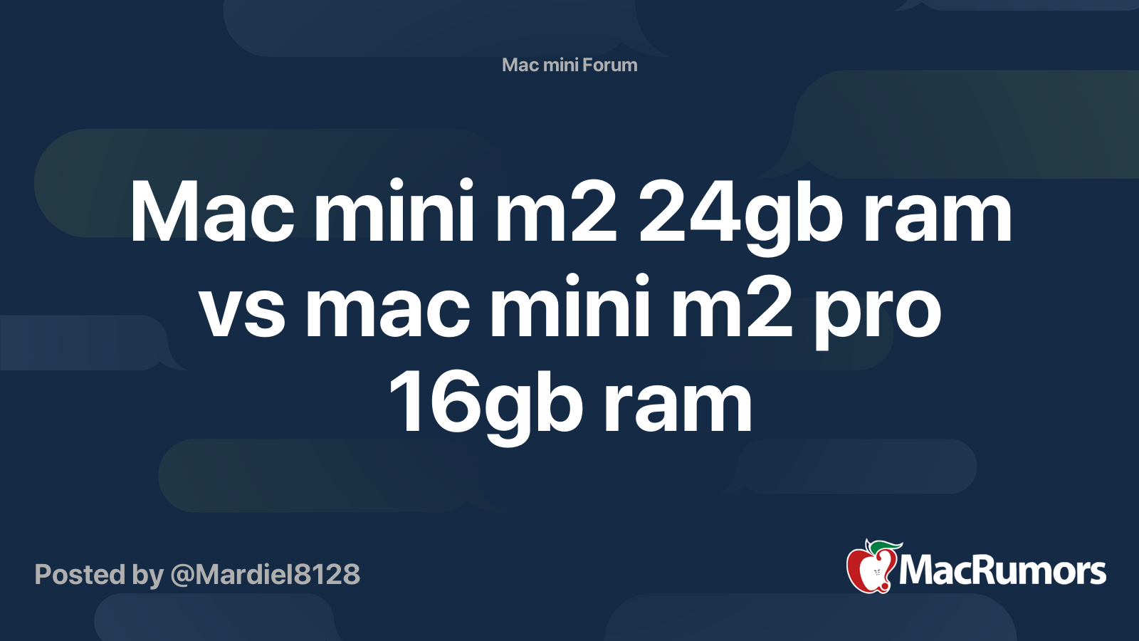 Mac mini m2 24gb ram vs mac mini m2 pro 16gb ram | MacRumors Forums