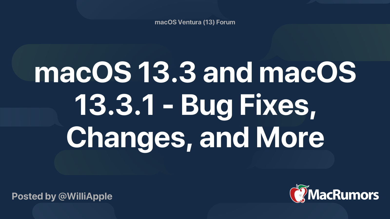 macOS 13.3 and macOS 13.3.1 - Bug Fixes, Changes, and More | MacRumors Forums