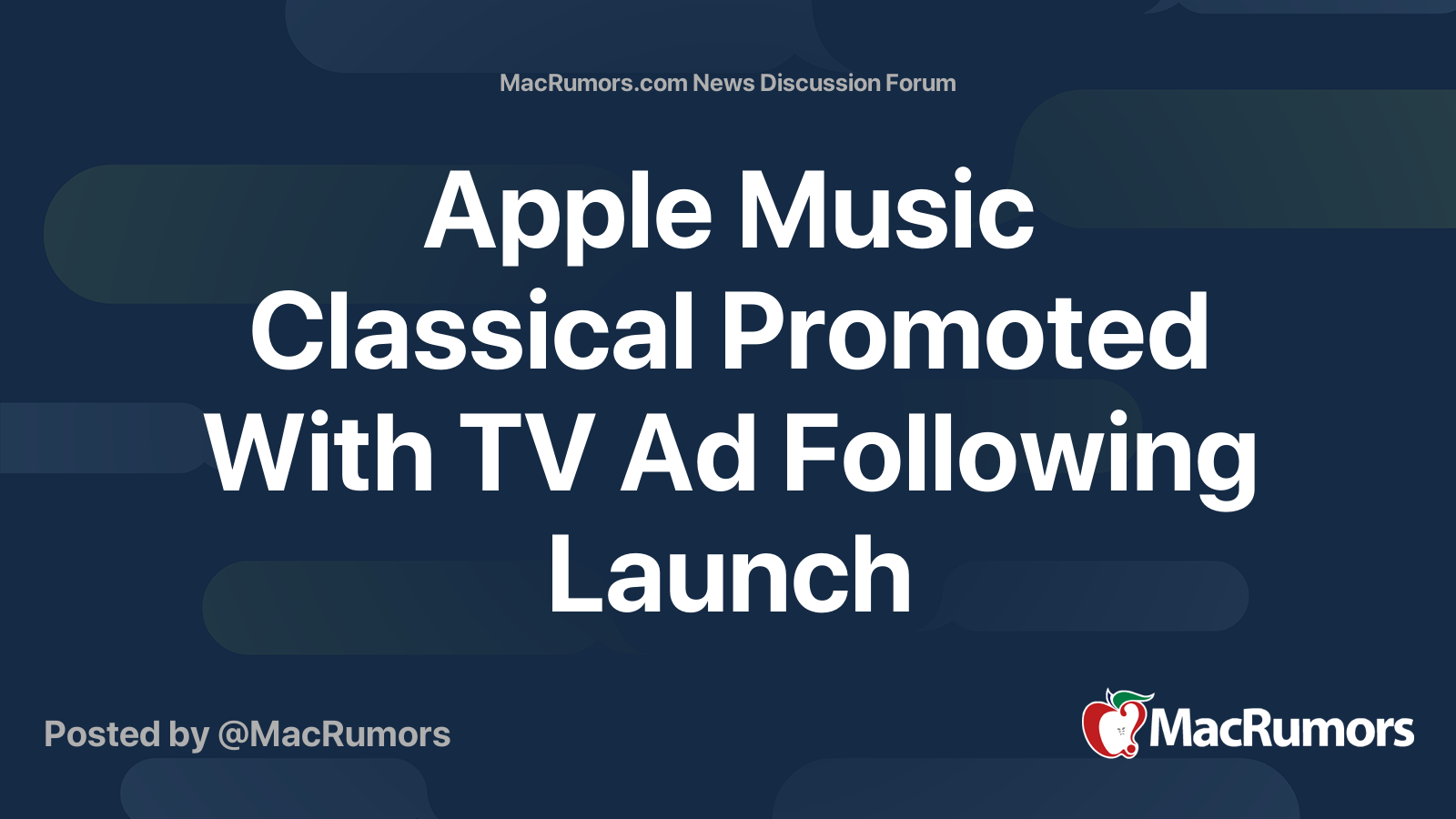 Apple Music Classical Promoted With TV Ad Following Launch | MacRumors ...
