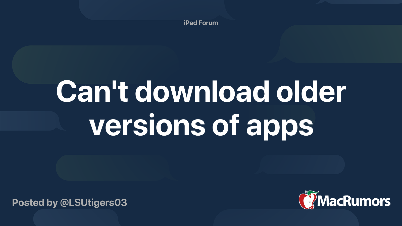 Can't download older versions of apps | MacRumors Forums