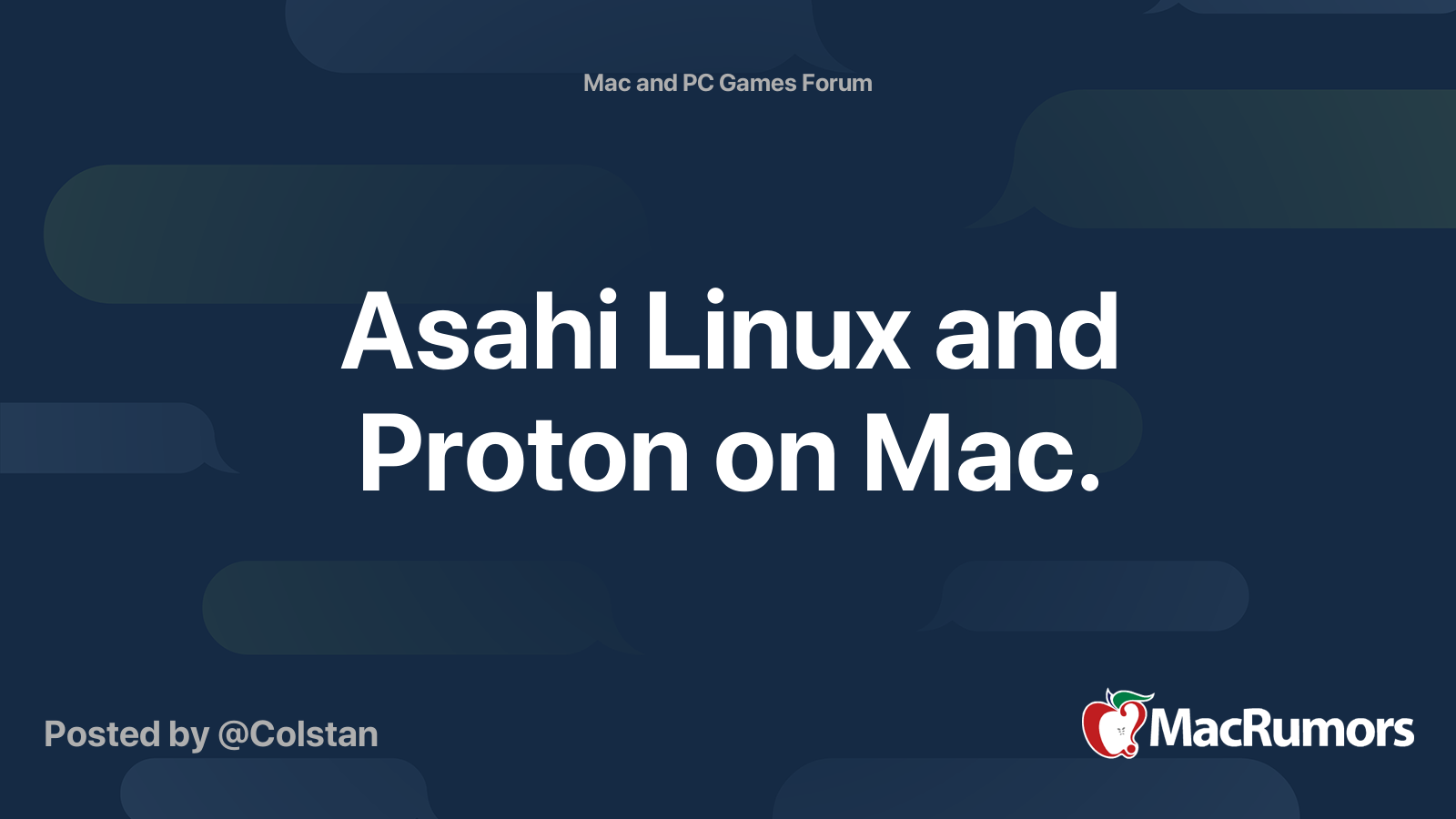 Asahi Linux and Proton on Mac. | MacRumors Forums