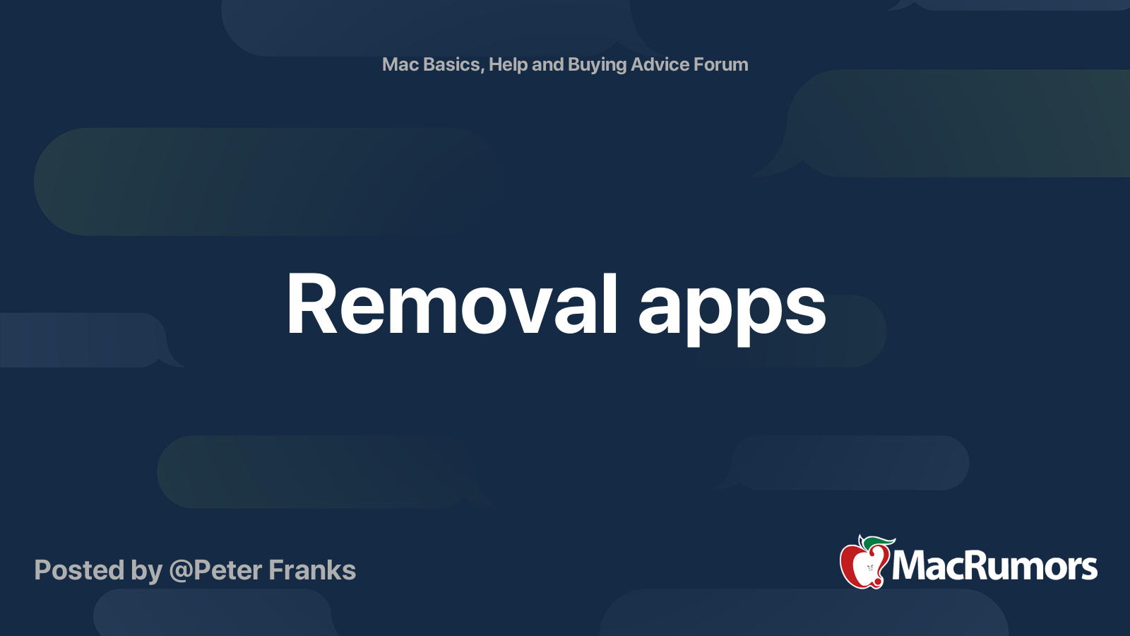 Removal apps | MacRumors Forums