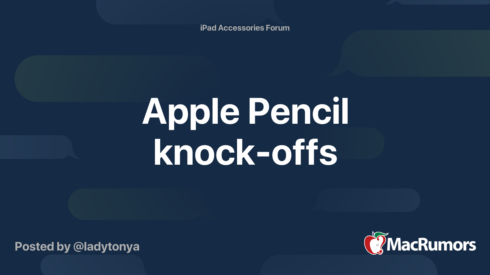 Apple Pencil knock-offs | MacRumors Forums