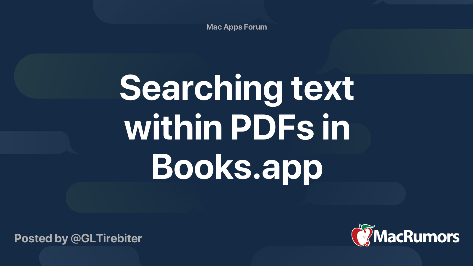 Searching text within PDFs in Books.app | MacRumors Forums