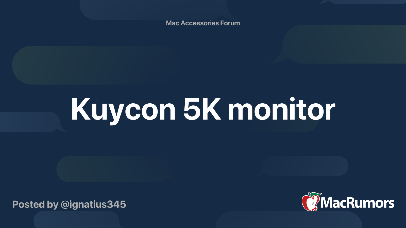 Kuycon 5K monitor | MacRumors Forums