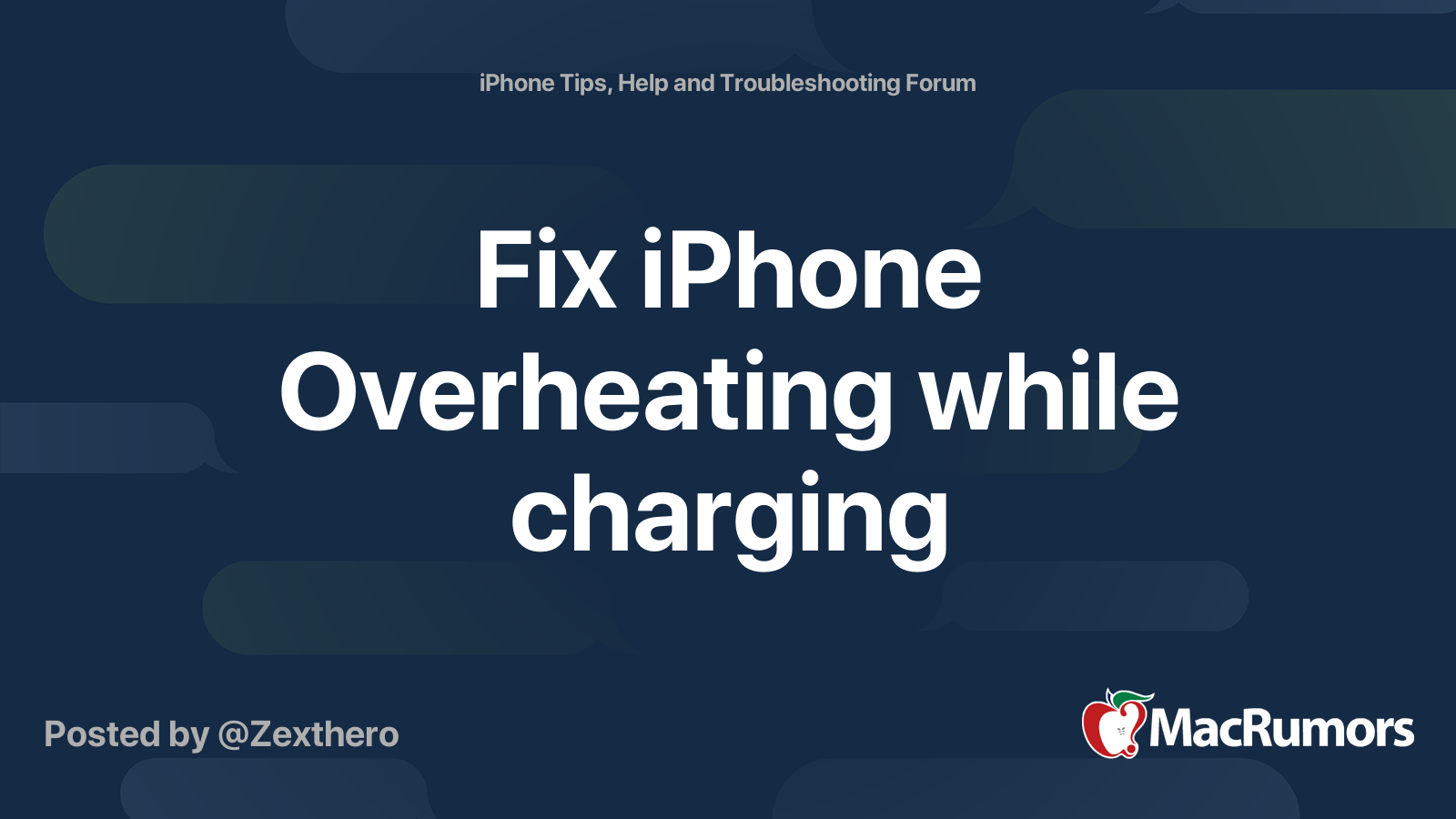 Fix iPhone Overheating while charging | MacRumors Forums