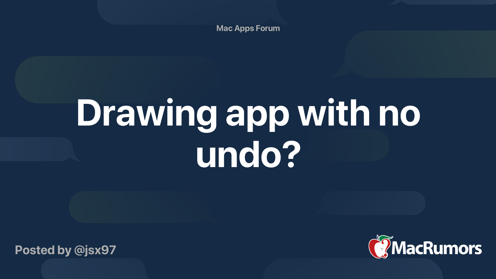 Drawing app with no undo? | MacRumors Forums