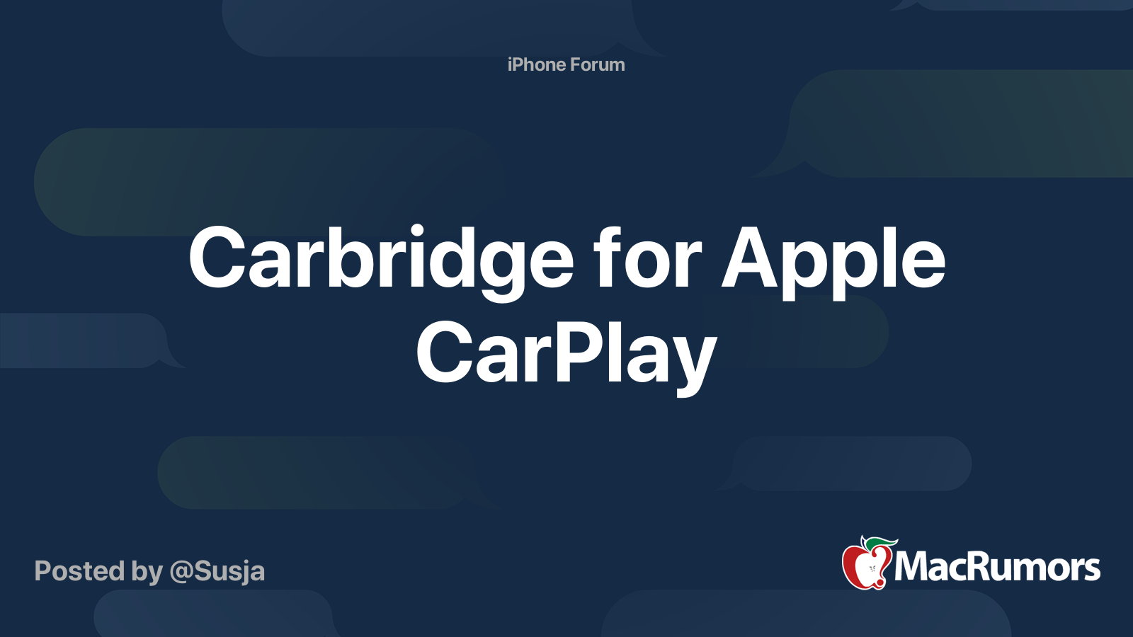 Carbridge for Apple CarPlay | MacRumors Forums