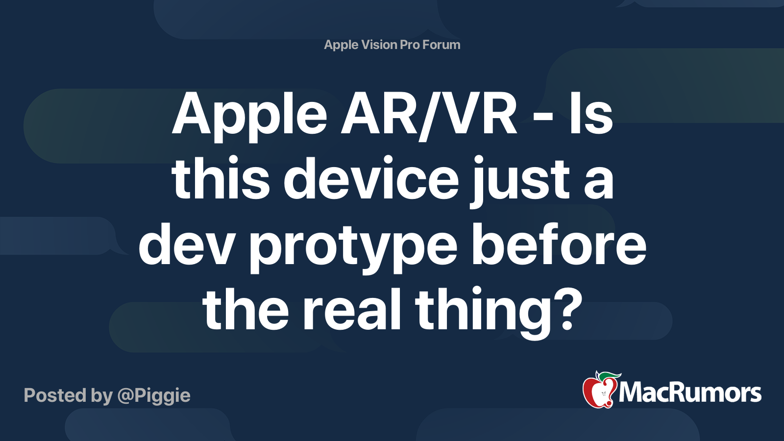 Apple AR/VR - Is this device just a dev protype before the real thing ...