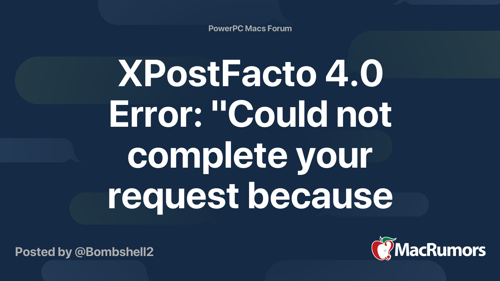 Xpostfacto 4 0 Error Could Not Complete Your Request Because There Was A Problem Copying The