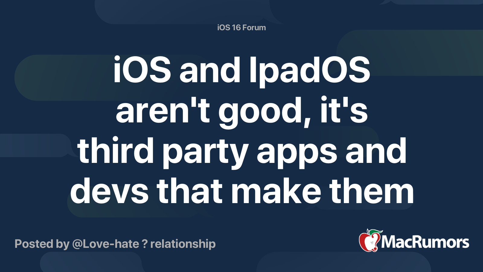 Ios And Ipados Arent Good Its Third Party Apps And Devs That Make Them So Much Better Than 2818