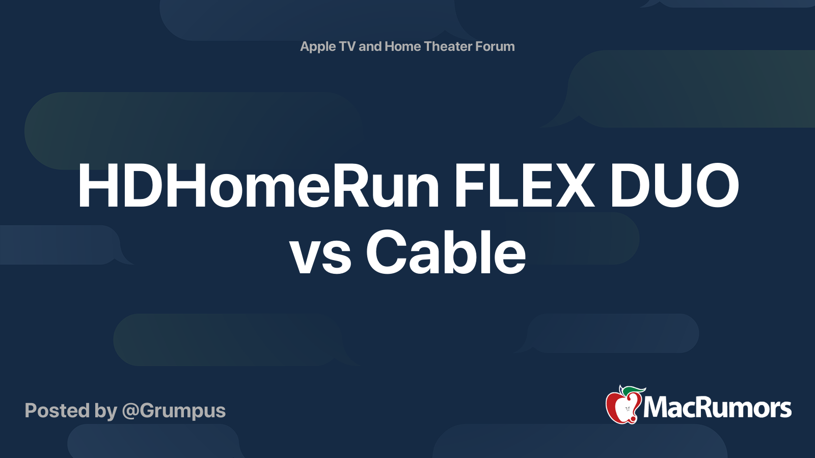 HDHomeRun FLEX DUO vs Cable | MacRumors Forums