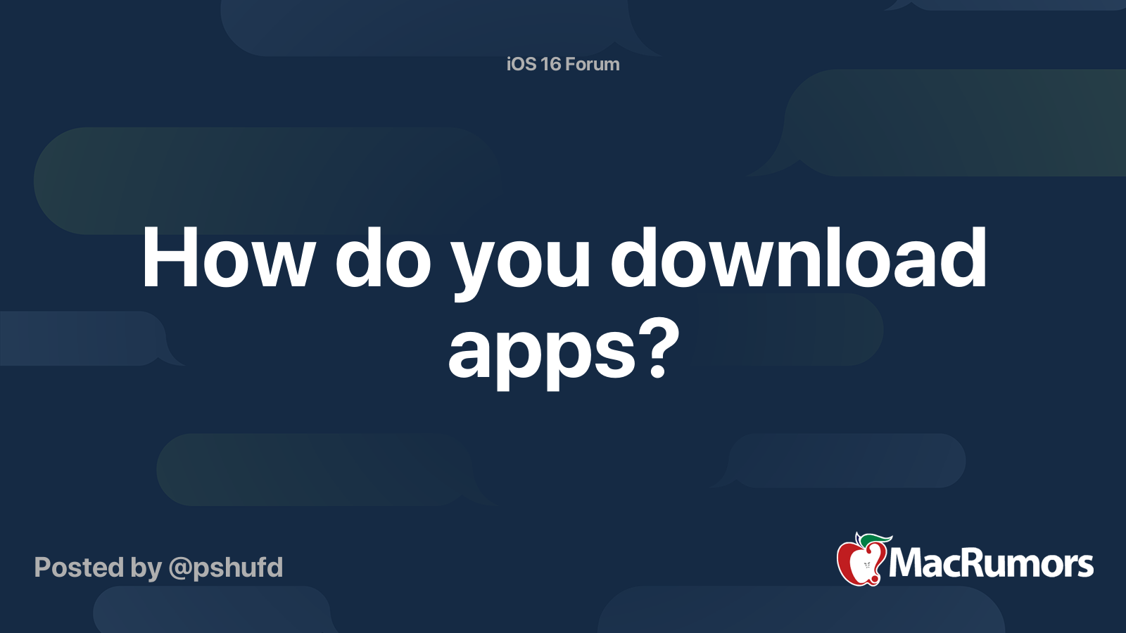 How do you download apps? | MacRumors Forums