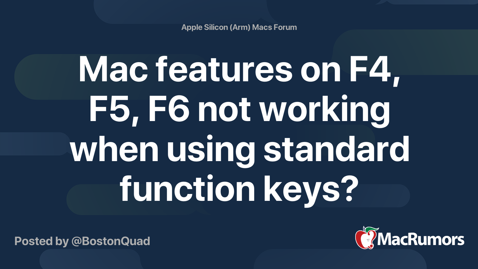 Mac Features On F4 F5 F6 Not Working When Using Standard Function Keys Macrumors Forums 0627