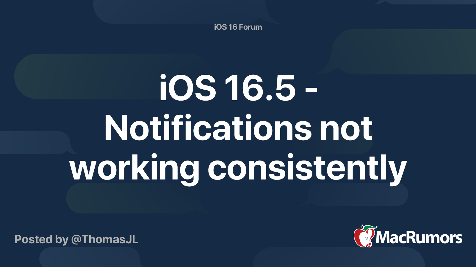 Ios 16 5 Notifications Not Working Consistently Macrumors Forums